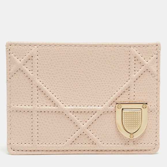 Dior | Bags | Dior Pink Cannage Leather Ama Card Holder | Poshmark